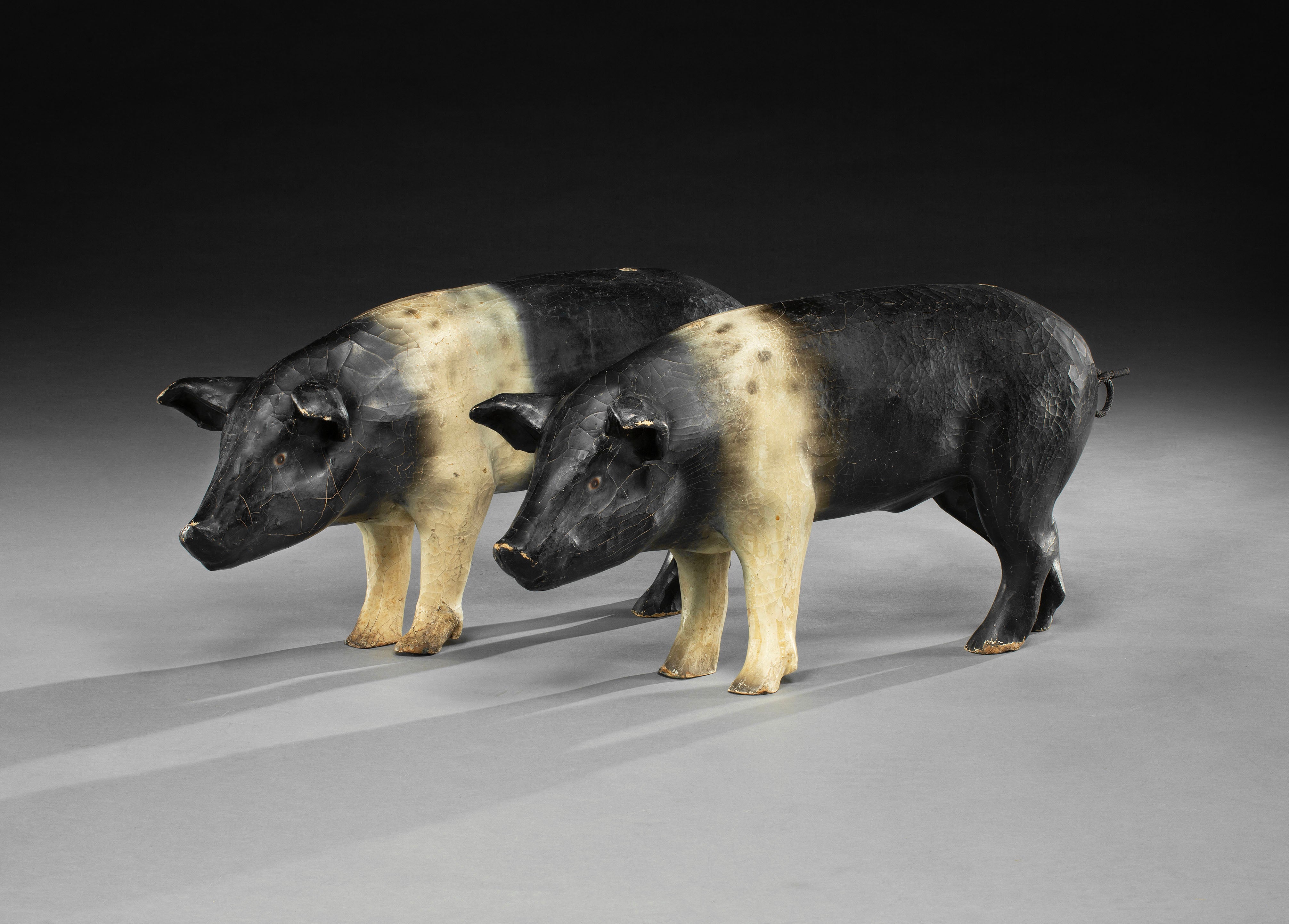 Two Remarkable Butcher's Pig Trade Signs – Robert Young Antiques