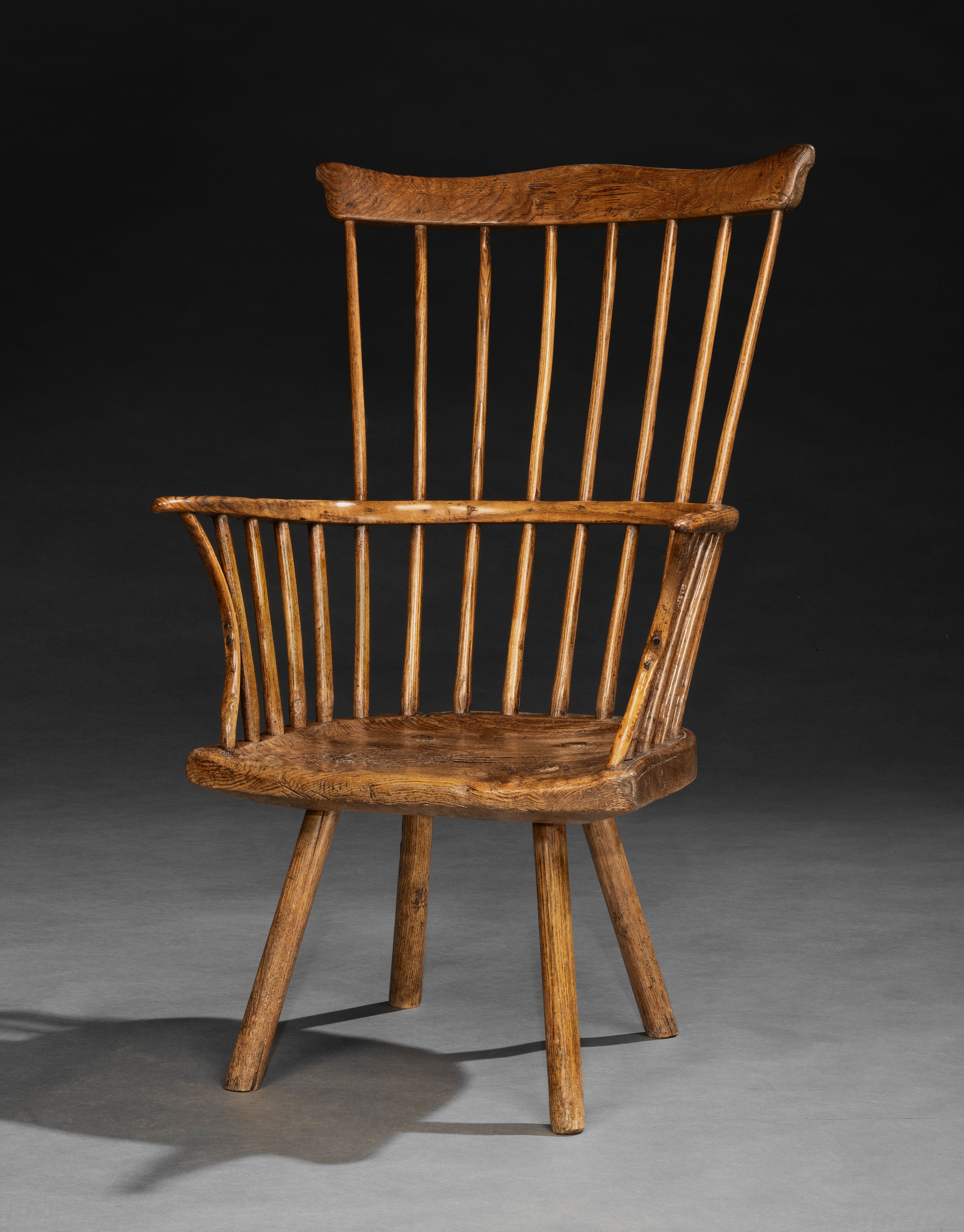 Spirited Primitive Windsor Stick and Comb Back Armchair – Robert Young ...