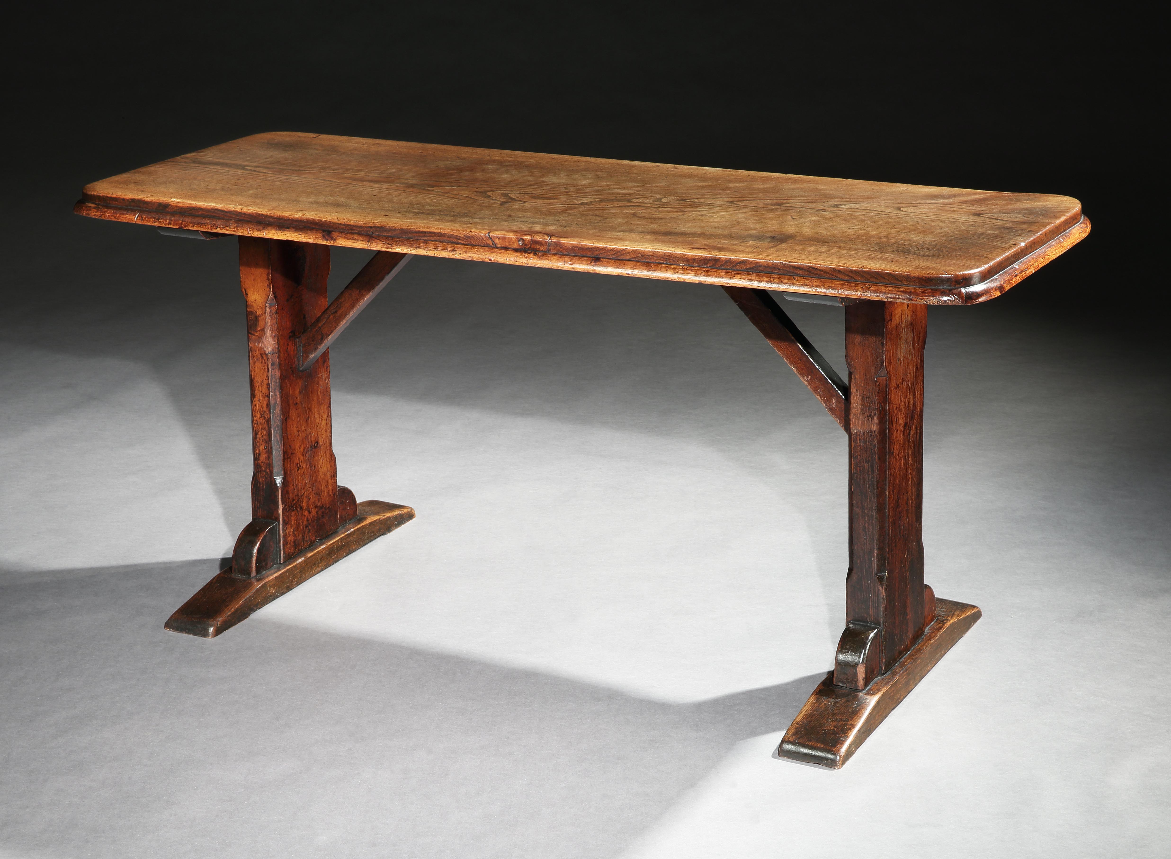 Single Plank Top "T" Trestle Based Tavern Table – Robert Young Antiques