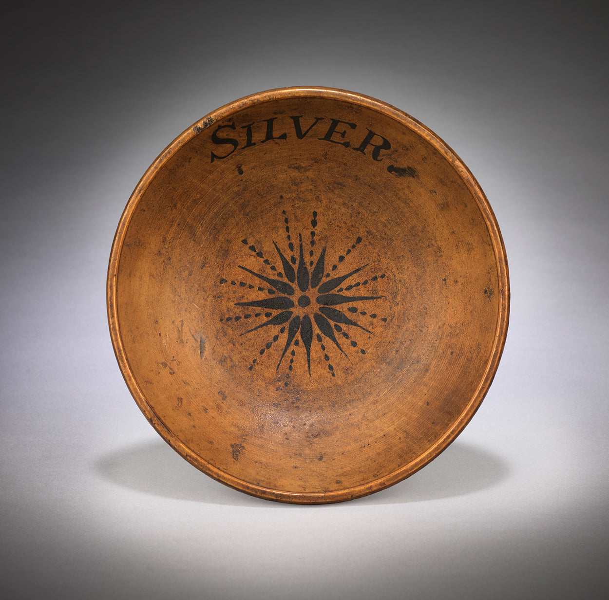 Rare Paint Decorated Offertory Bowl - Robert Young Antiques