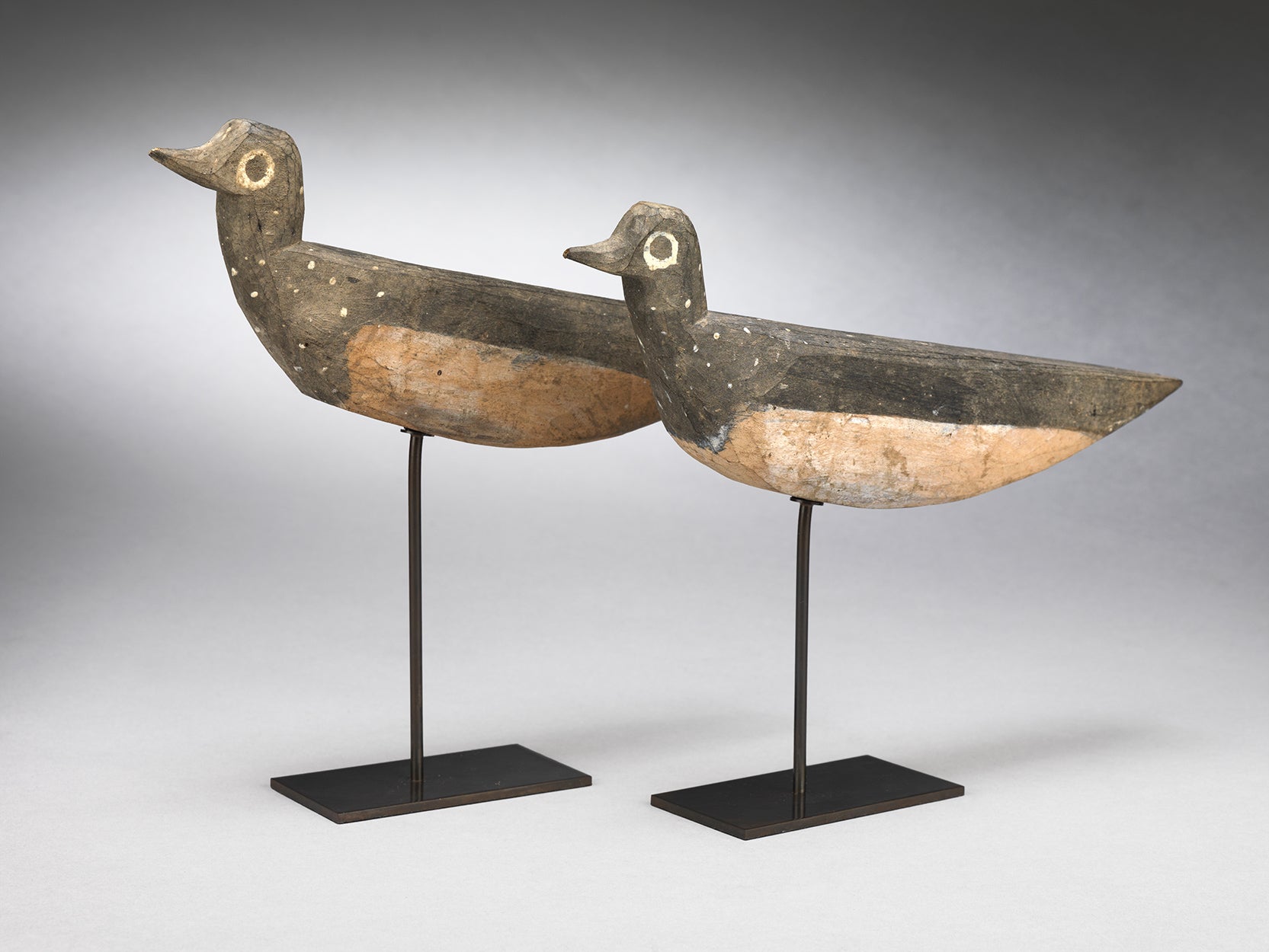 An Appealing Pair of Primitive Lapwing Decoys – Robert Young Antiques
