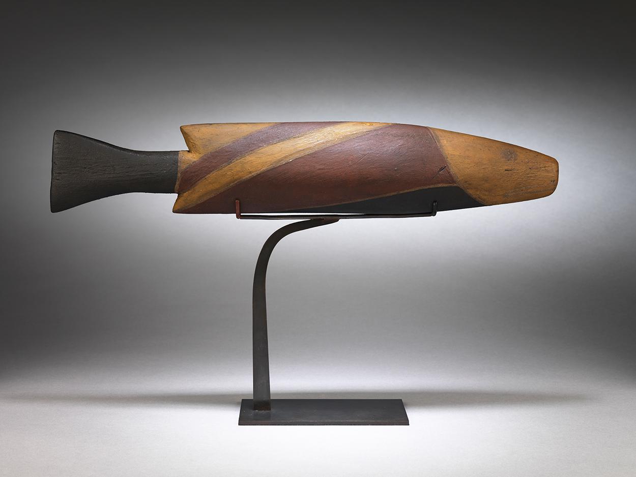 An Aboriginal Polychrome Painted Stylised Fish – Robert Young Antiques