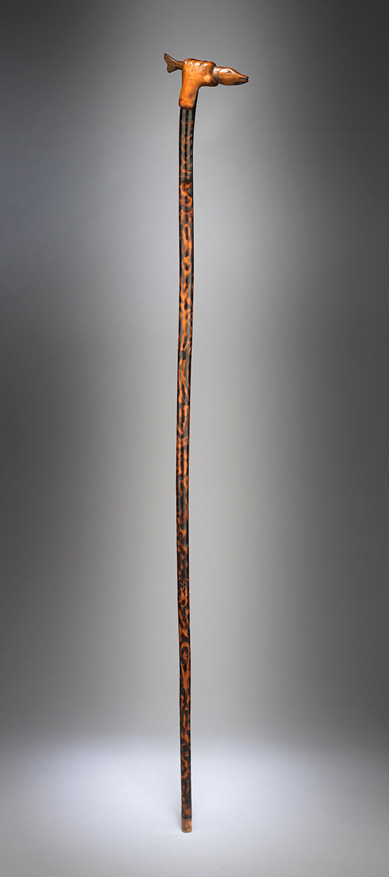 Unusual Folk Art Fish-in-Hand Walking Stick – Robert Young Antiques