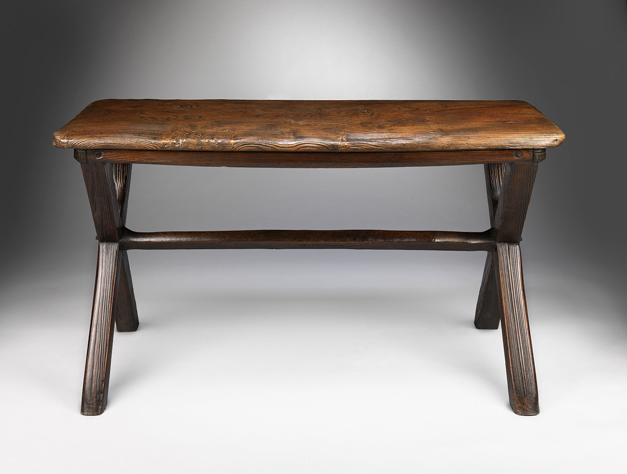 Handsome Primitive Vernacular "X" Frame Tavern Table – Robert Young ...