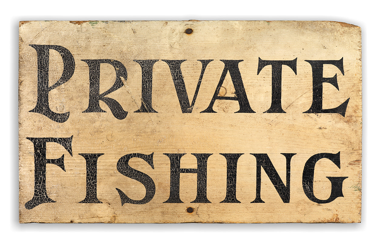 Antique Vintage Fishing Sign – Robert Young Antiques