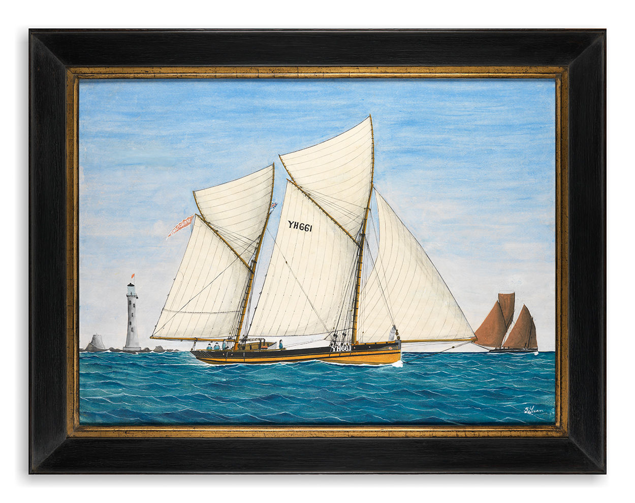 Tom Swan, Naïve School "Pierhead" Ship Portrait – Robert Young Antiques