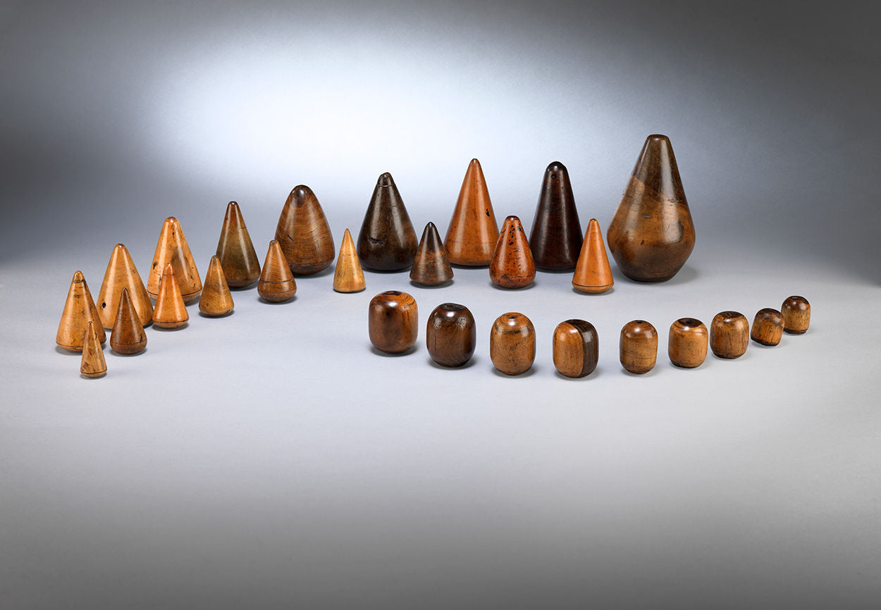Rare Graduated Group of Conical Turnpins and Plumbers Bobbins – Robert ...