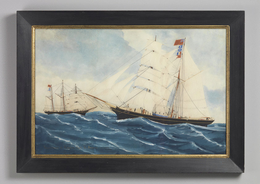 Naive Pierhead Twin Ship Portrait – Robert Young Antiques