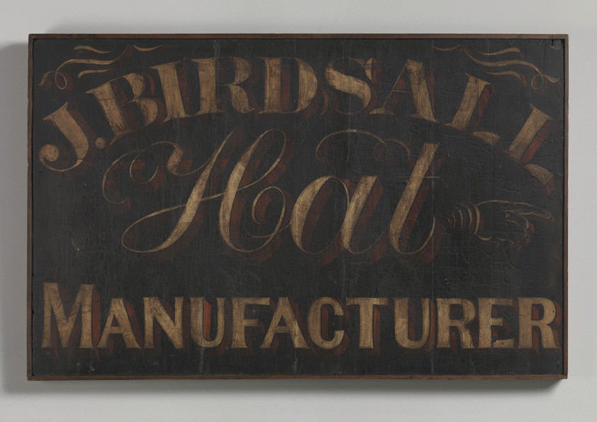 Original Early Milliner's Trade Sign – Robert Young Antiques