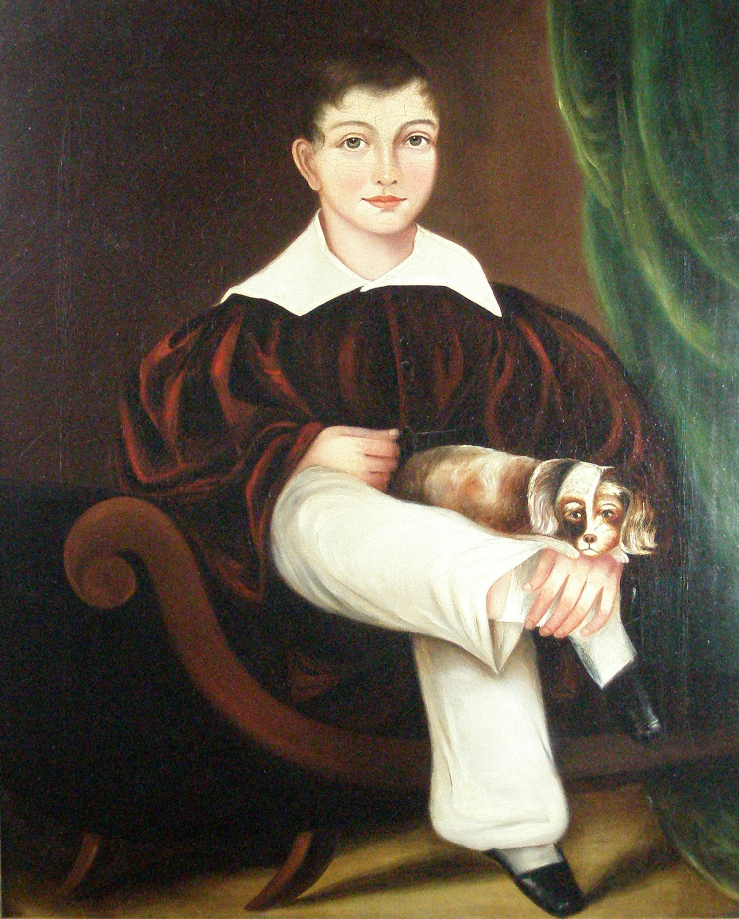 Exceptional Pair of Naive Child Portraits – Robert Young Antiques